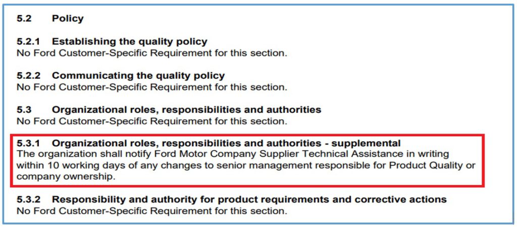 CUSTOMER SPECIFIC REQUIREMENT (CSR) - Quality - 4 - All